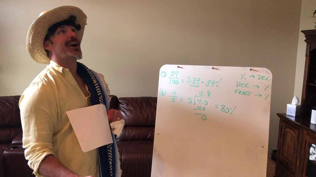 Percent proportion and equation with Juan Valdez aka Mr. Meeks - YouTube
