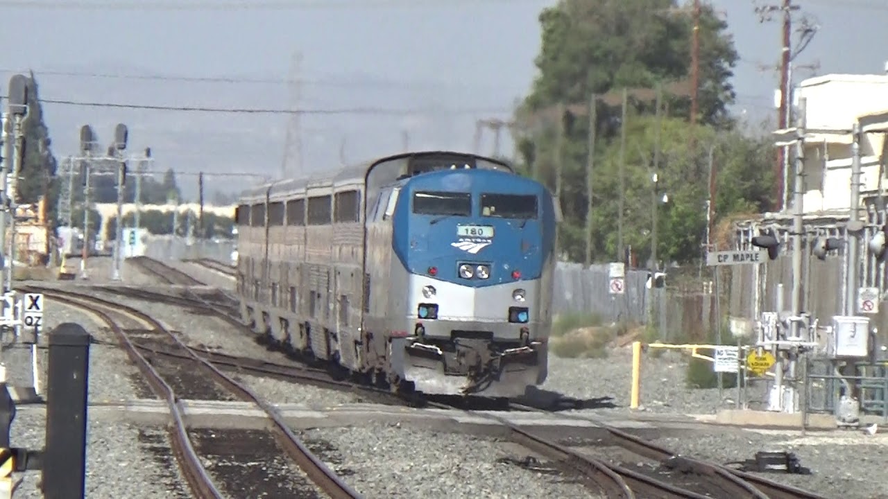 Orange Transportation Center Station - Amtrak 777 (Triple 7) Passing By ...