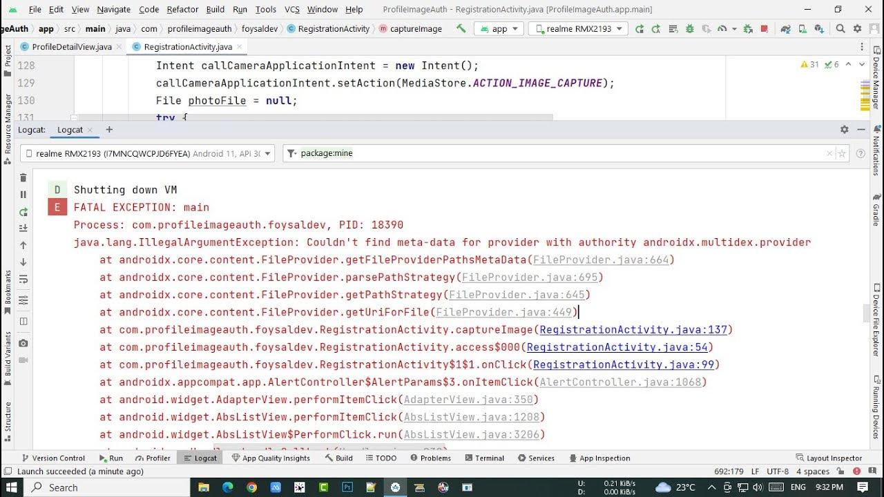 fix Illegal ArgumentException Couldn't find meta-data for provider with ...