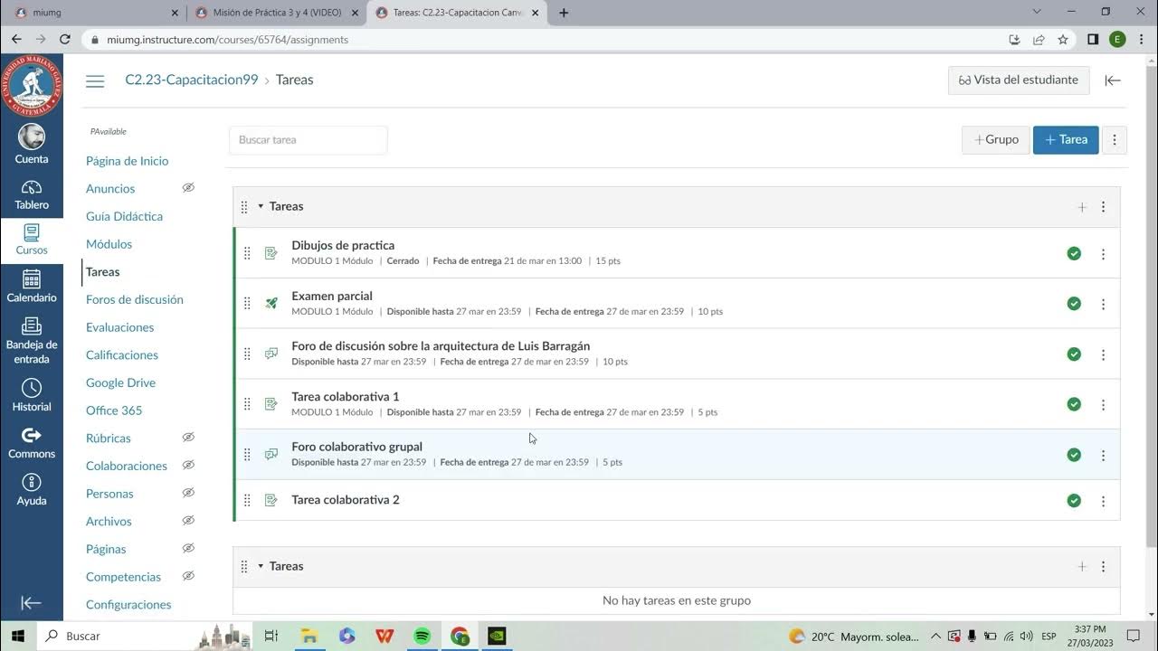 Tarea curso de Canvas - YouTube