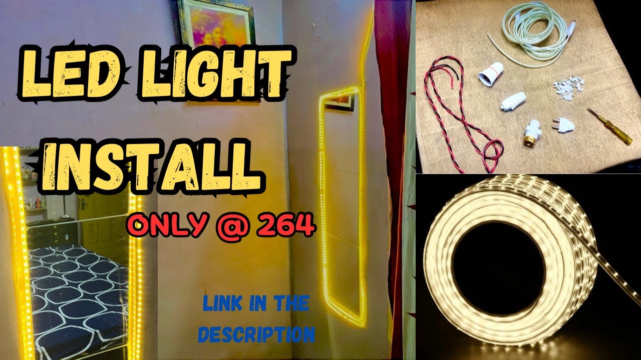 How to Install LED Lights on a Mirror – Step by Step #ledlights # ...