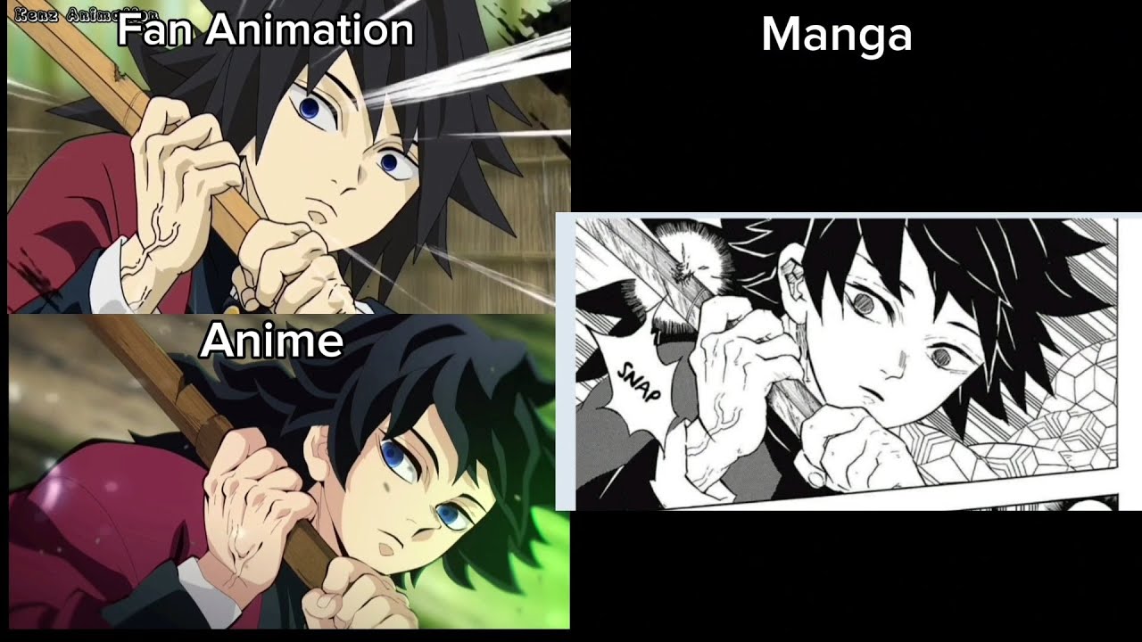 Giyu vs Sanemi|Anime,Fan animation and Manga comparison [Demon slayer ...