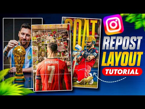 Instagram Trending Posts Grid Layout Tutorial | GOAT Style Instagram Repost Tab Trend | Repost Tab