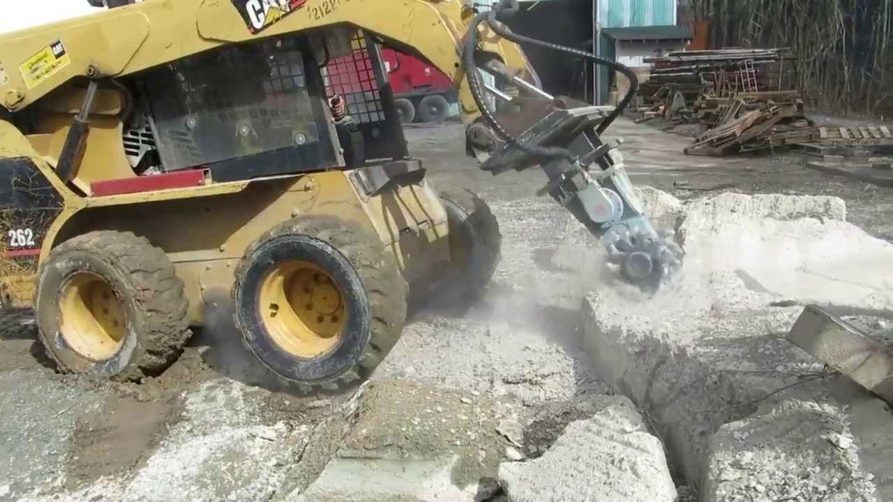 Alpine RockWheel G5 Powered by Cat 262 Skid Steer Loader - YouTube