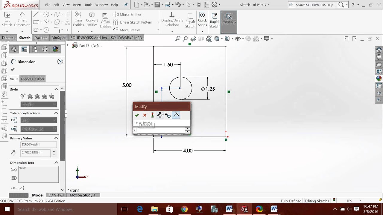 Solidworks 2016: Sketching and Extruding Basics - YouTube