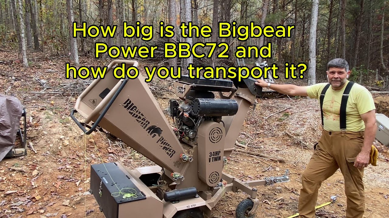 How big is the Bigbear Power BBC72 Wood Chipper and how do you ...
