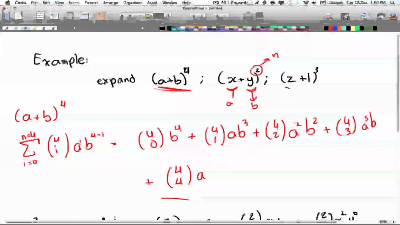 Discrete Math 2 Tutorial 5 Combination Binomial Theorem Youtube