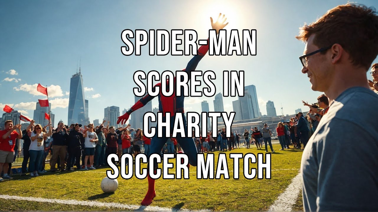Spider-Man Scores in Charity Soccer Match - YouTube