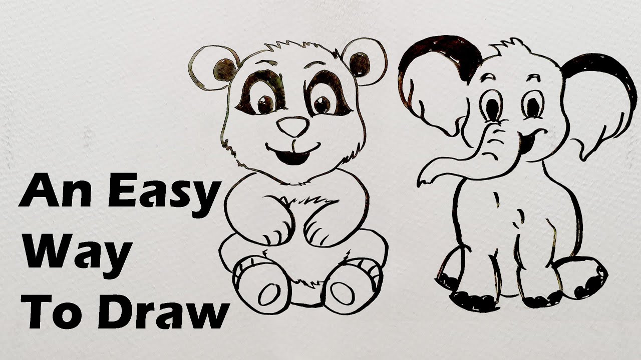HOW TO DRAW CARTOON STYLED ANIMALS - Beginners Tutorial - Part 2 - YouTube