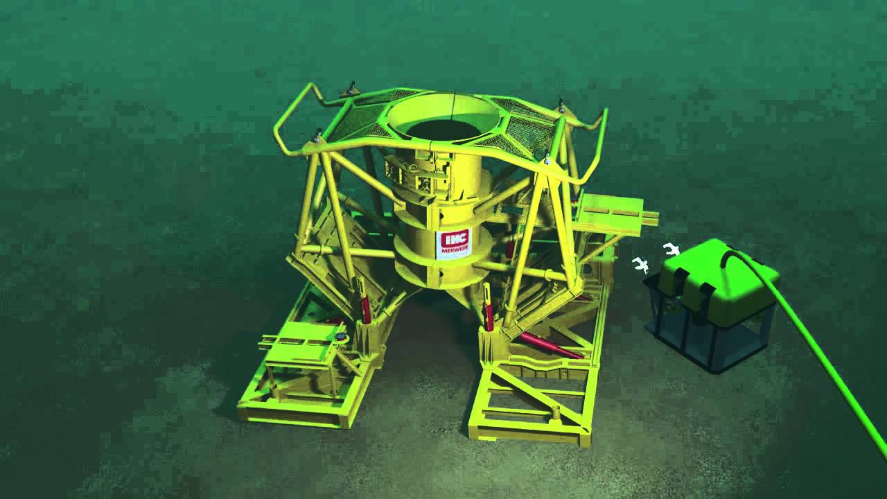 IHC Hydrohammer: S-500W FPSO Mooring Pile Installation - YouTube