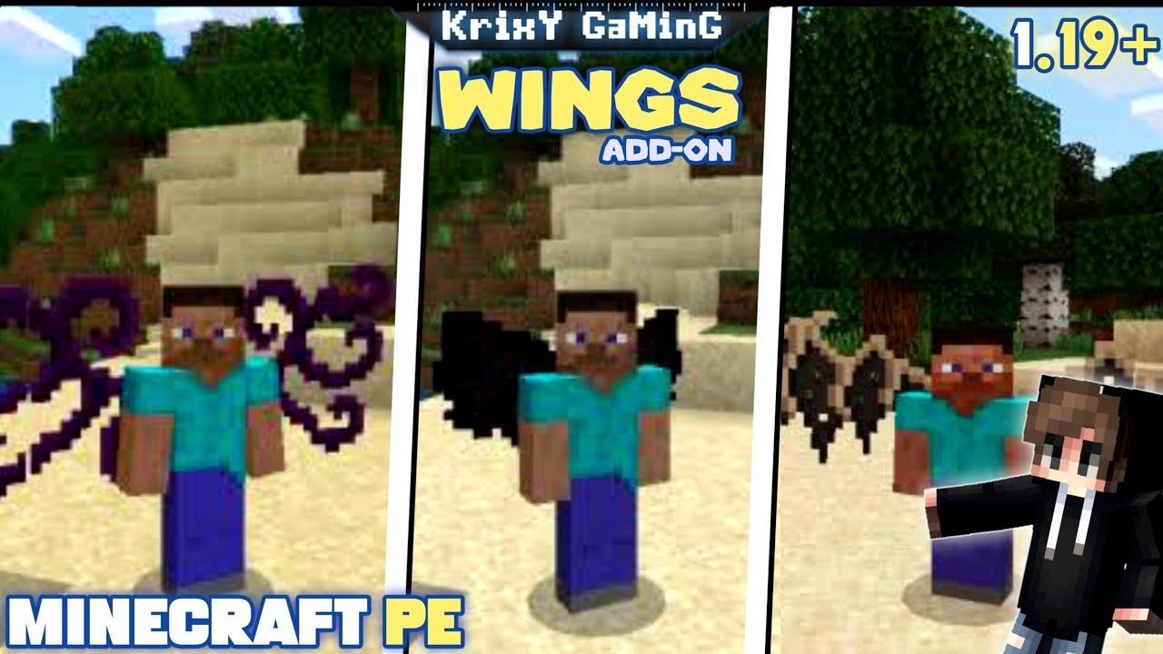 WINGS MOD FOR MINECRAFT PE 1.19+ | WINGS ADDON MINECRAFT PE | 2022! - YouTube