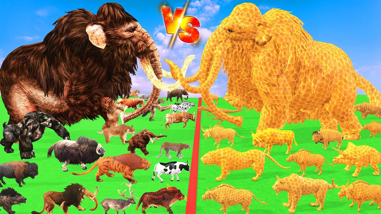 Prehistoric Animals Epic Battle Real Animals vs Honey Itself Mammals ...