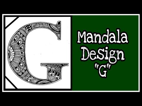 Mandala art | Alphabet | Mandala art G |mandala art for beginners | How ...