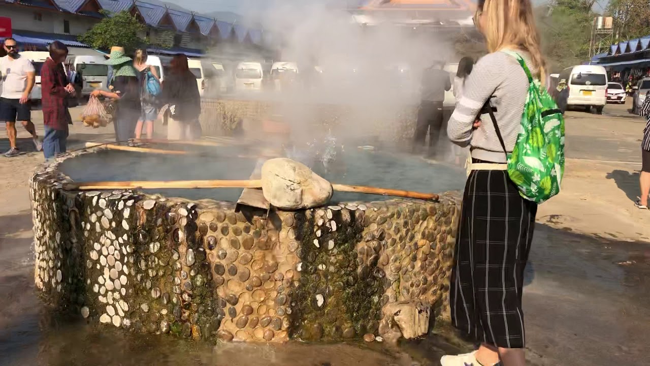 Hot Water Spring in Chiang Rai - YouTube