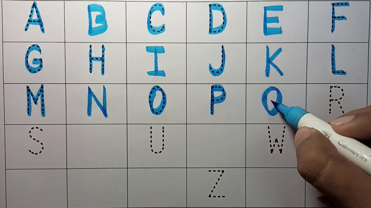 Learn how to write Alphabets A to Z Alphabets ABCD | Part 82 | DRR Kids ...