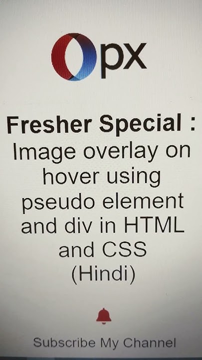 Image Overlay In Html And Css Html Html5 Htmltutorial Css Css3 Csstutorials Youtube