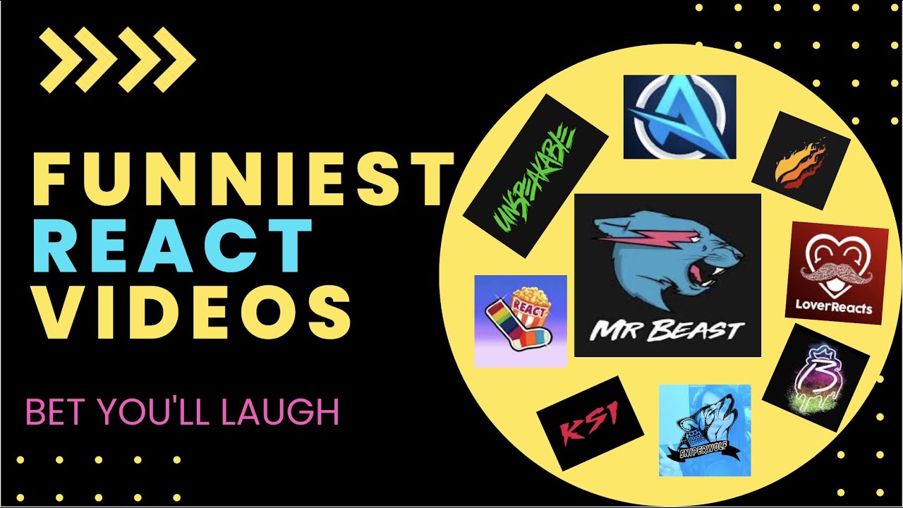 TOP 10 YouTubers giving their reactions to HILARIOUS videos. - YouTube