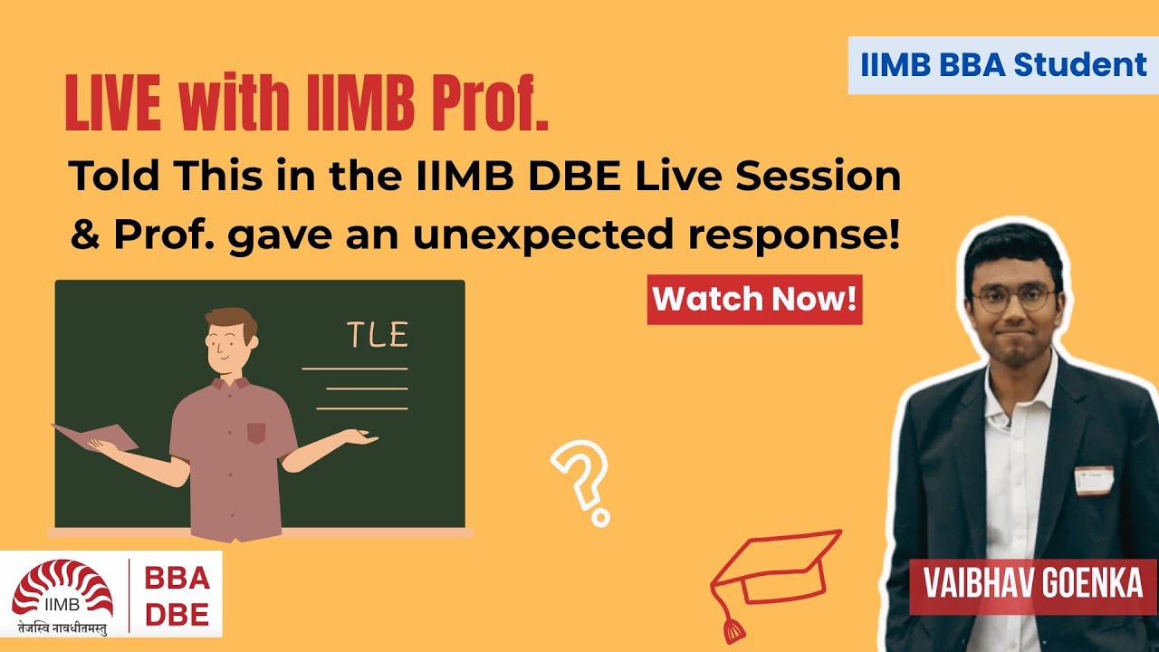 My Interaction with IIM Bangalore Professor | Interaction in Live ...