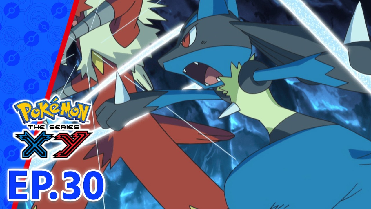 Pokémon the Series: XY | EP30 Lucario VS Blaziken di Gua Ujian ...