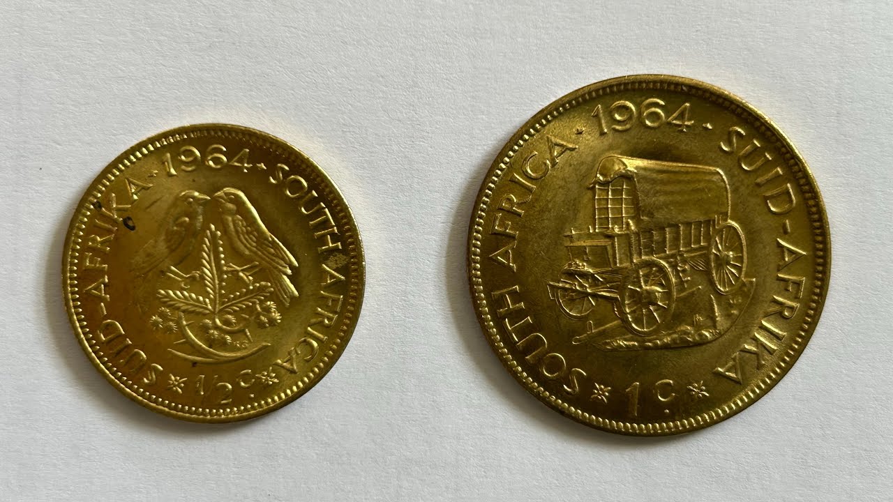 1964 South African 1c & 1/2c | high mintage coin. - YouTube