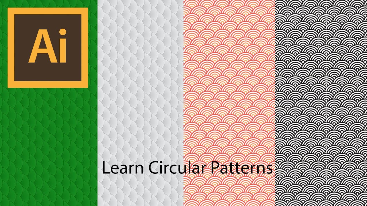 Patterns: Circular Patterns | Adobe Illustrator - YouTube