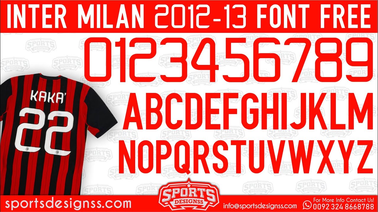 Inter Milan 2012 Football Font Free Download by Sports Designss ...
