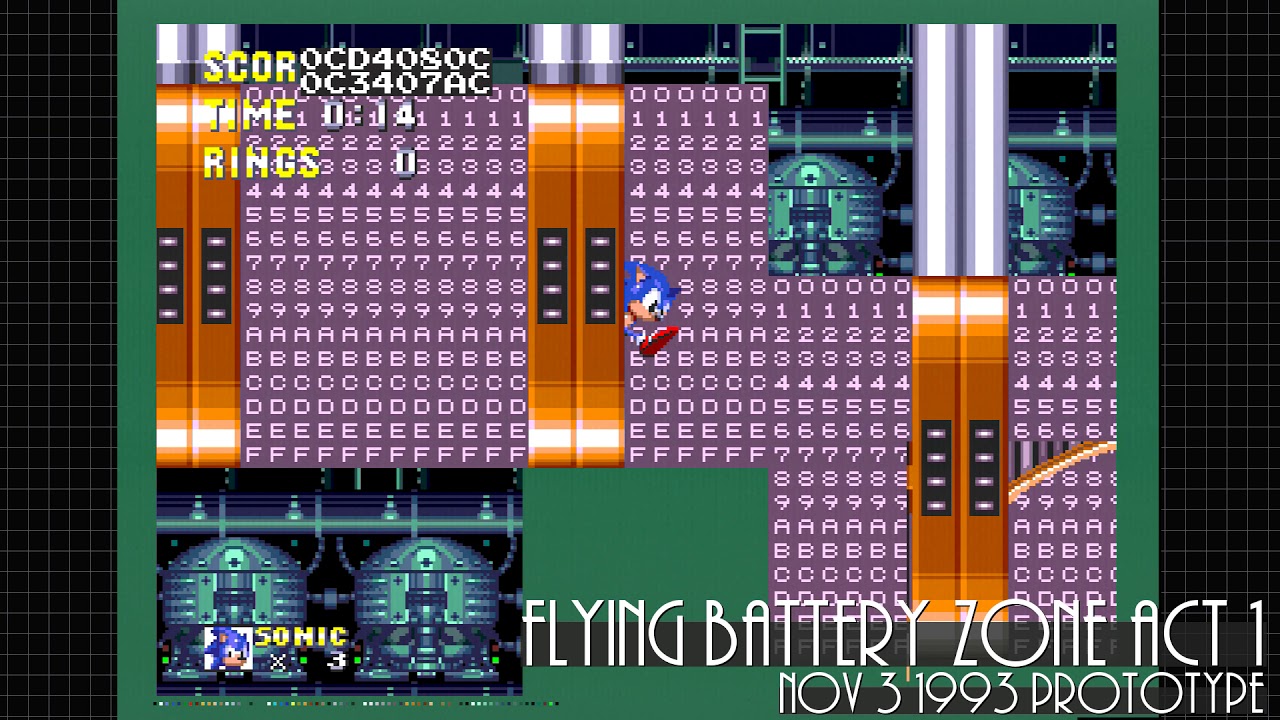 Flying Battery Zone Act 1 - Sonic 3 (Nov 3 1993 Prototype) - YouTube