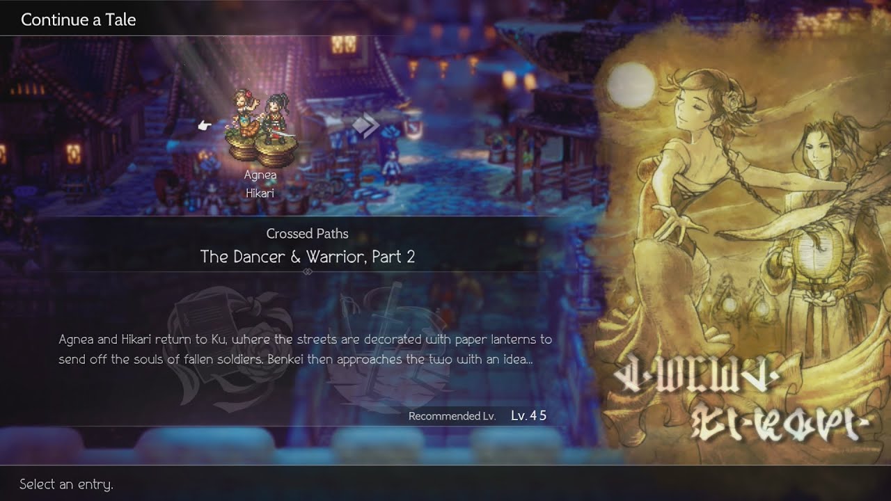 Octopath Traveller 2 Playthrough PG part 1 Crossed Paths Hikari and Agnea - YouTube