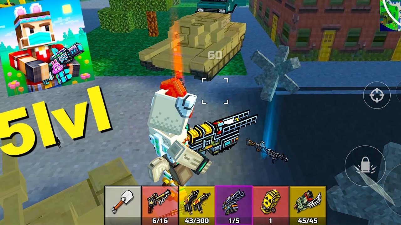 Pixel Gun 3D - Noob 5 lvl in the Battle Royale - YouTube