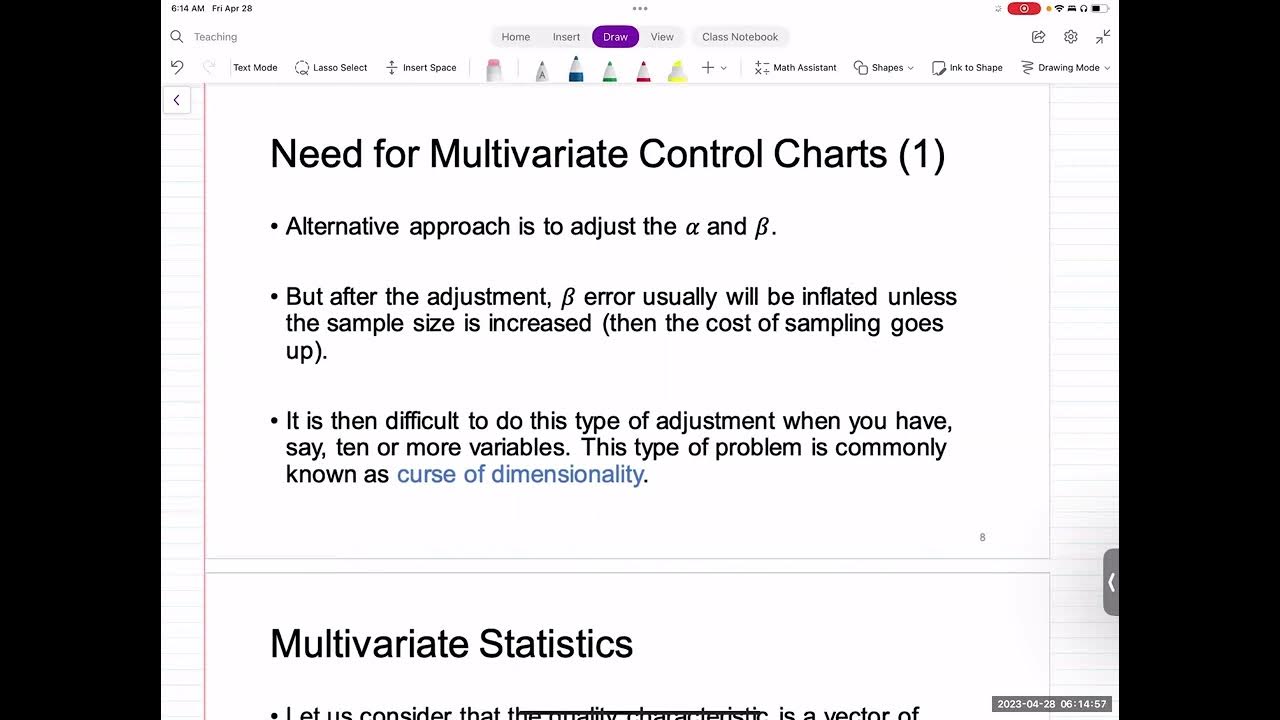 Multivariate analysis and control charts (Part 1) - YouTube