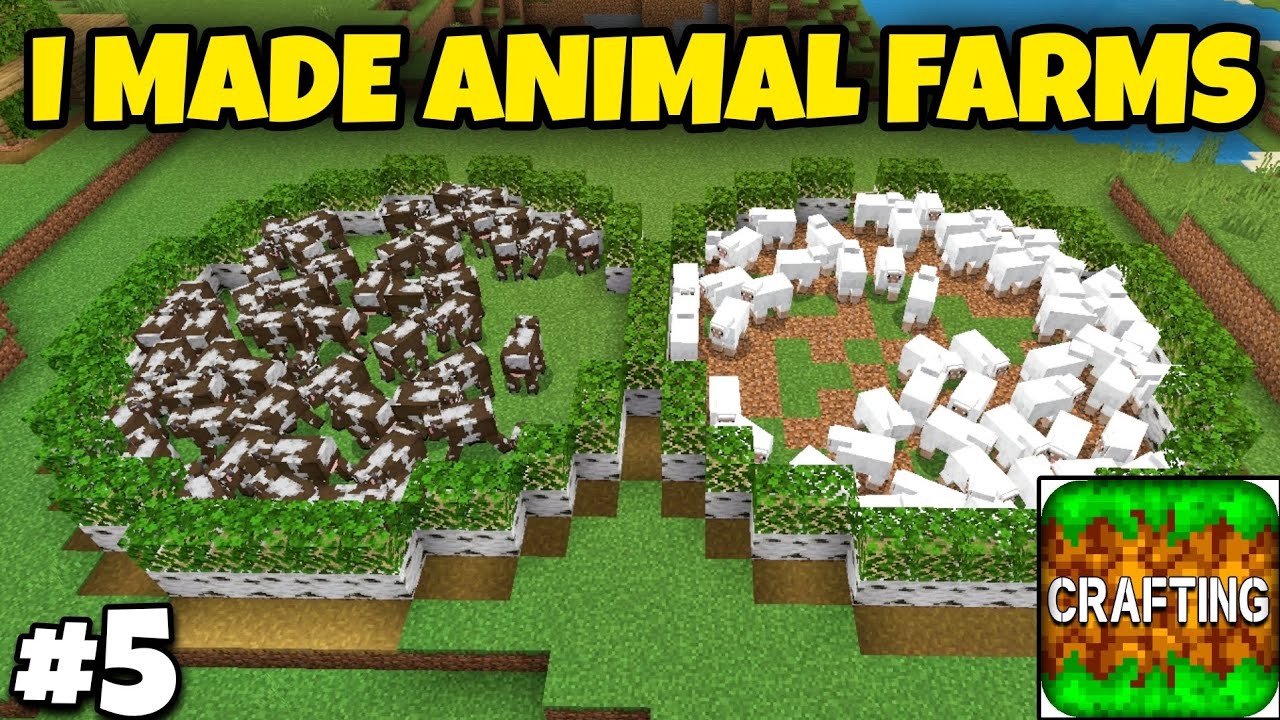 I MADE ANIMAL FARMS IN CRAFTING AND BUILDING SURVIVAL #5 || CAB HINDI ...