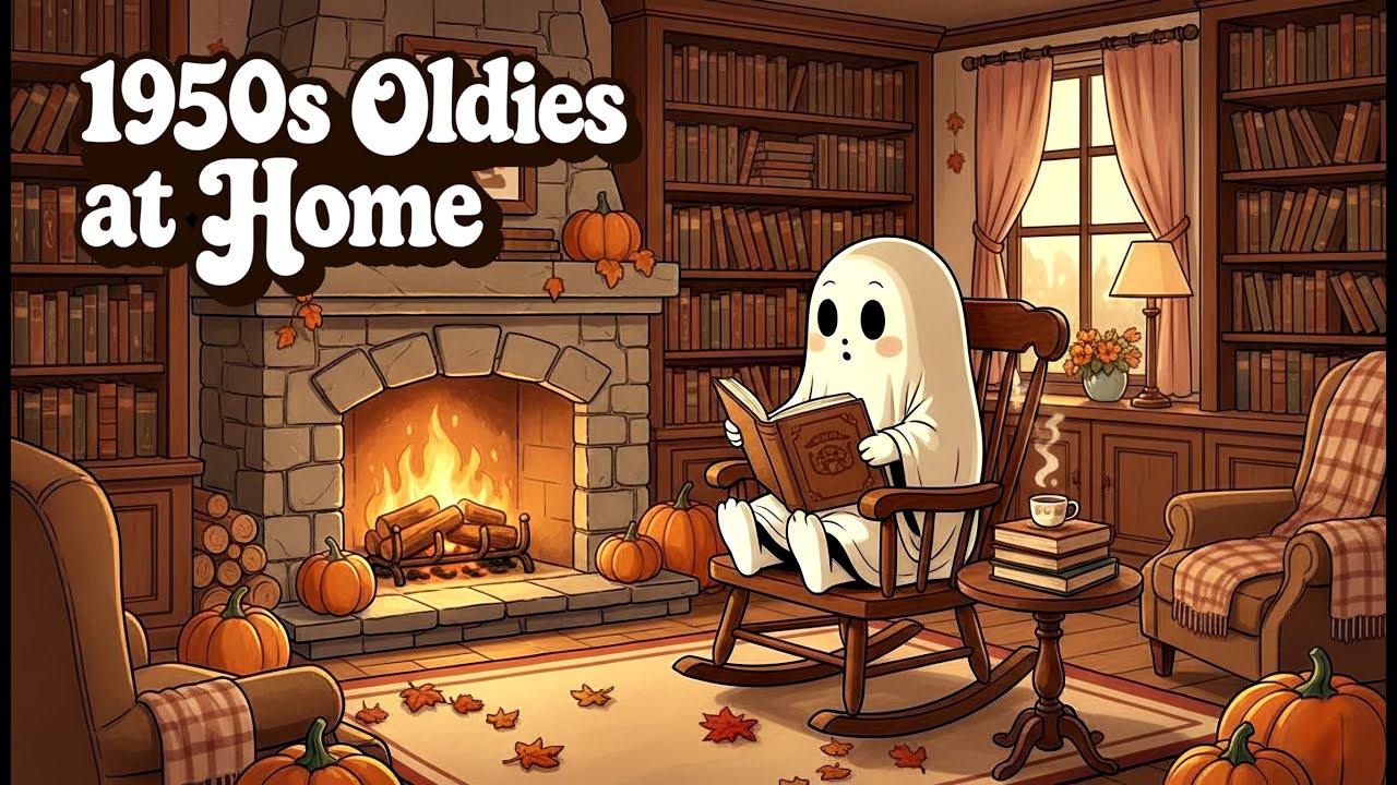 A warm evening in my vintage living room with 1950s oldies playing by ...