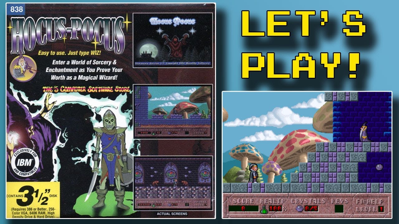 Hocus Pocus (Shareware) (DOS, 1994) - Let's Play! - YouTube