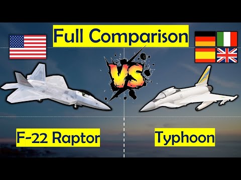 F-22 Raptor vs Eurofighter Typhoon | Full Comparison of 🇺🇸 F-22 vs ...