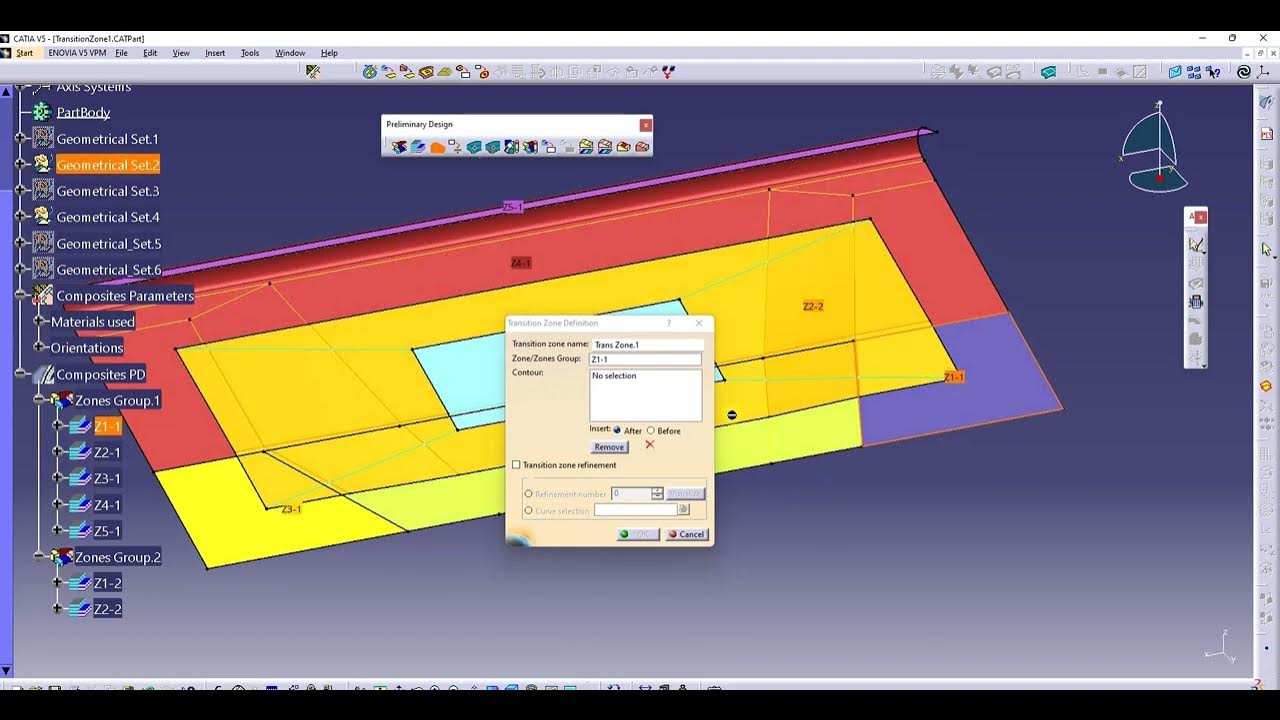 Defining a Transition Zone - CATIA V5 - CATIALOG - YouTube