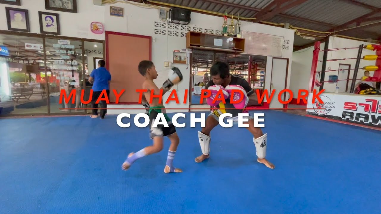 Pad Work with Rawai Boxing Camp's Coach Gee - YouTube