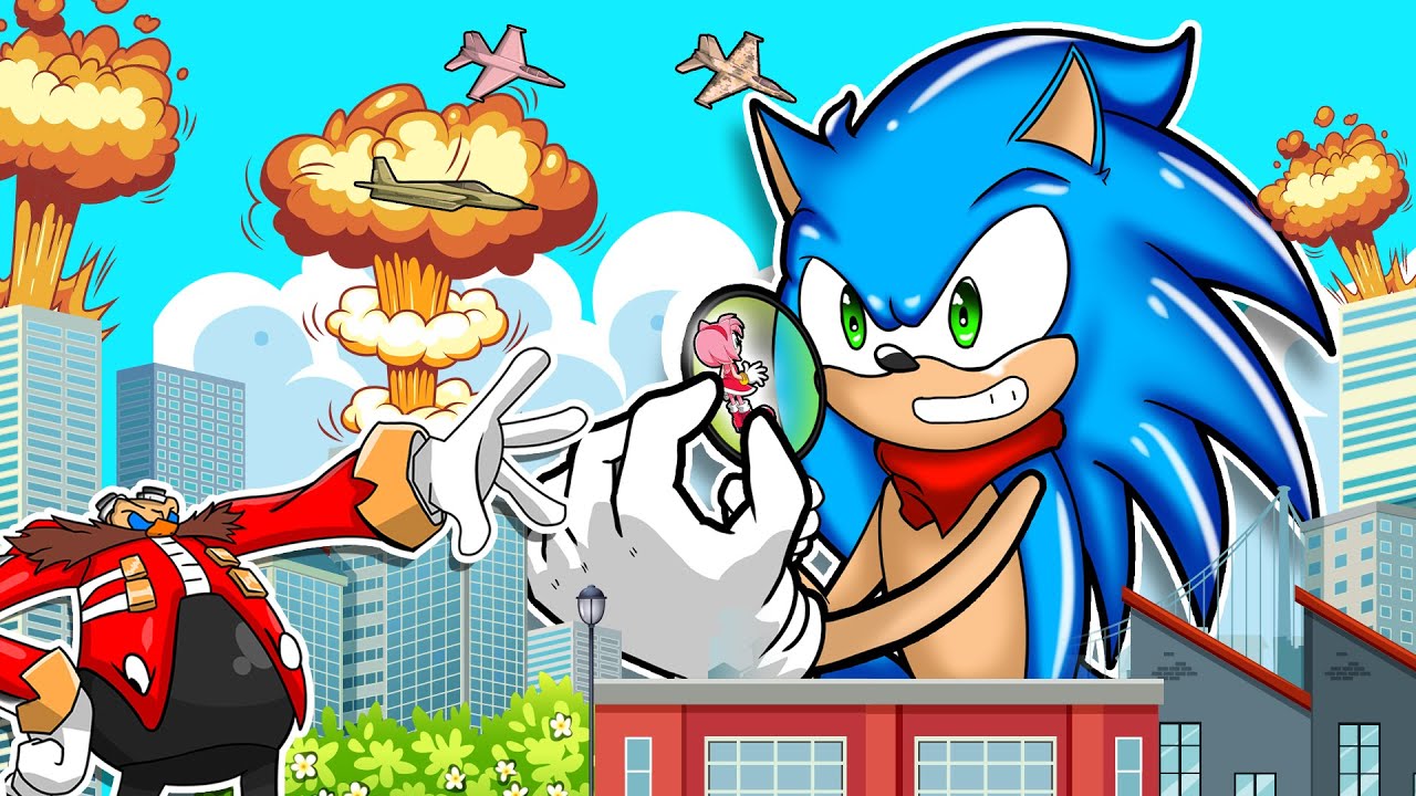 The gluttonous Sonic is turned into a big giant - YouTube