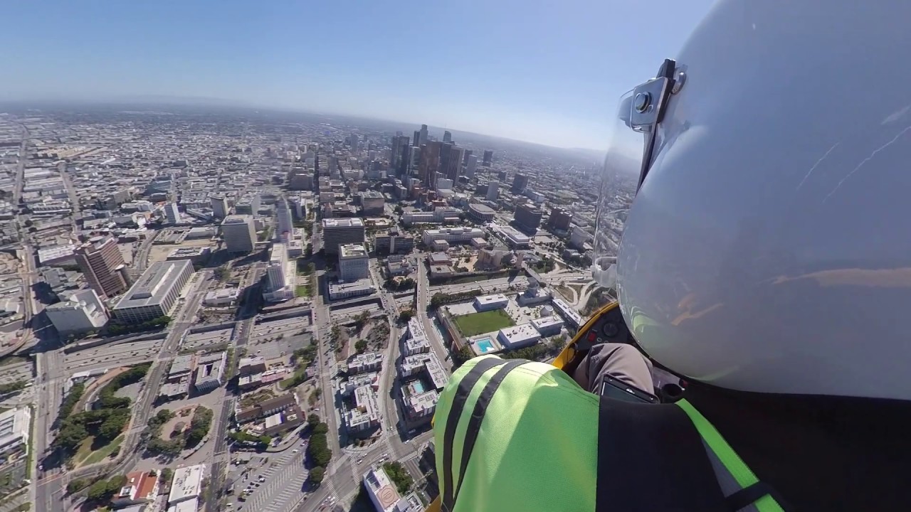 An American Ranger (AR-1) Gyroplane Covering Protests Over Downtown Los ...