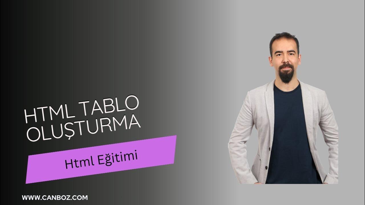 Html Tablo Oluşturma - YouTube