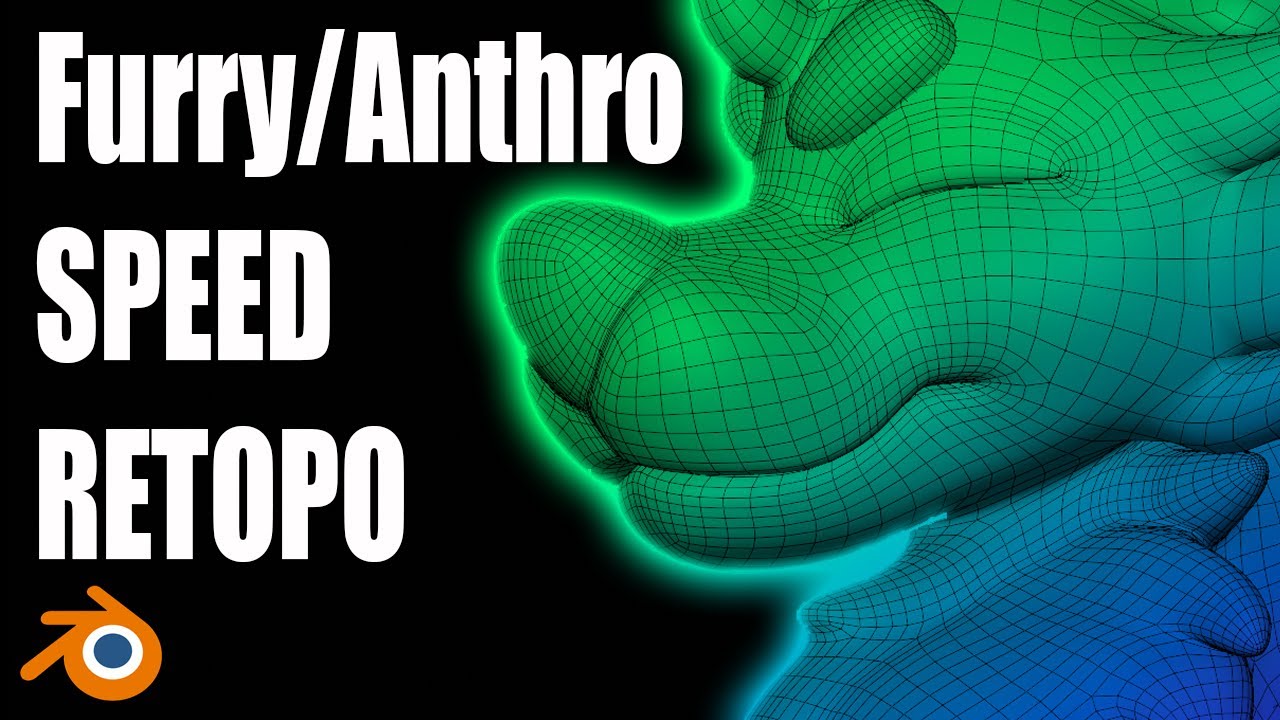 Furry/Anthro 3D Commission SPEED RETOPOLOGY [Blender] - YouTube