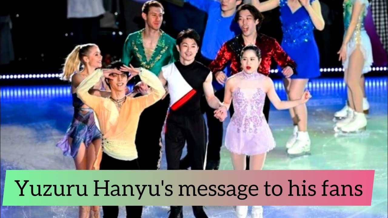 Yuzuru Hanyu's message to his fans. Hanyu dancing Dynamite during the ...