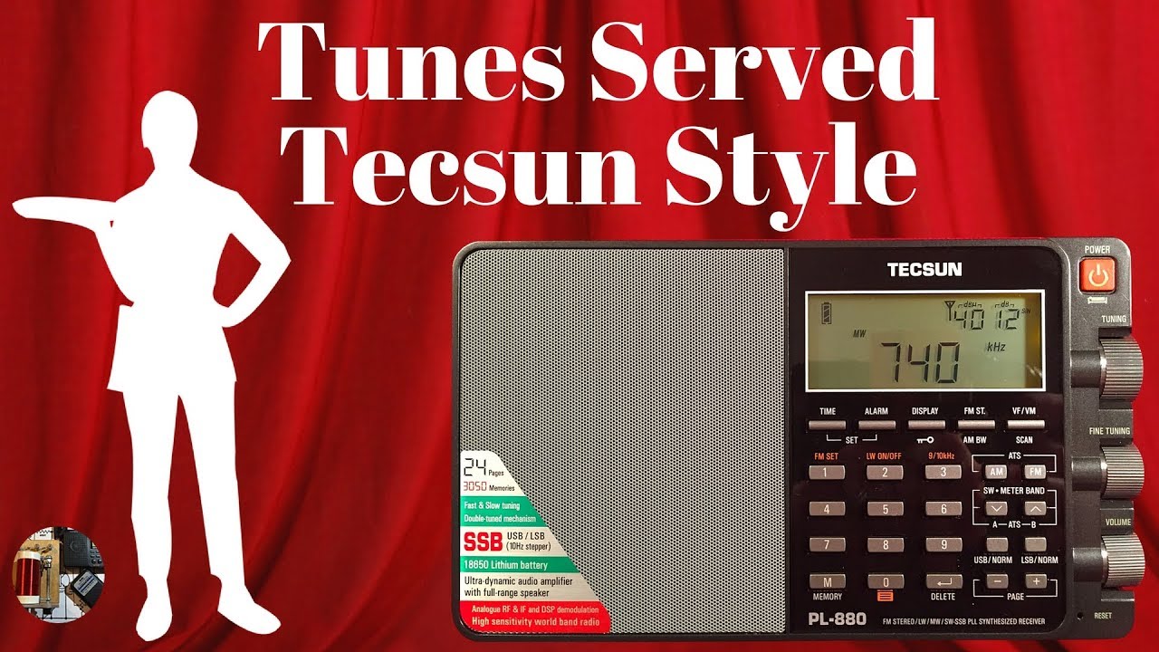 Todderbert's Tecsun PL-880 AM FM Stereo SW LW SSB Radio Review - YouTube