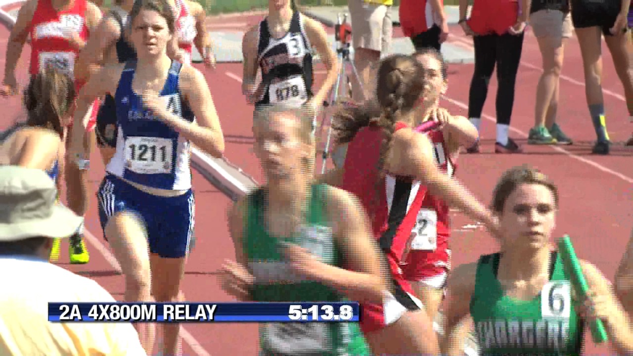Girls 4 x 800 Meter Relay Finals Class 2A - YouTube