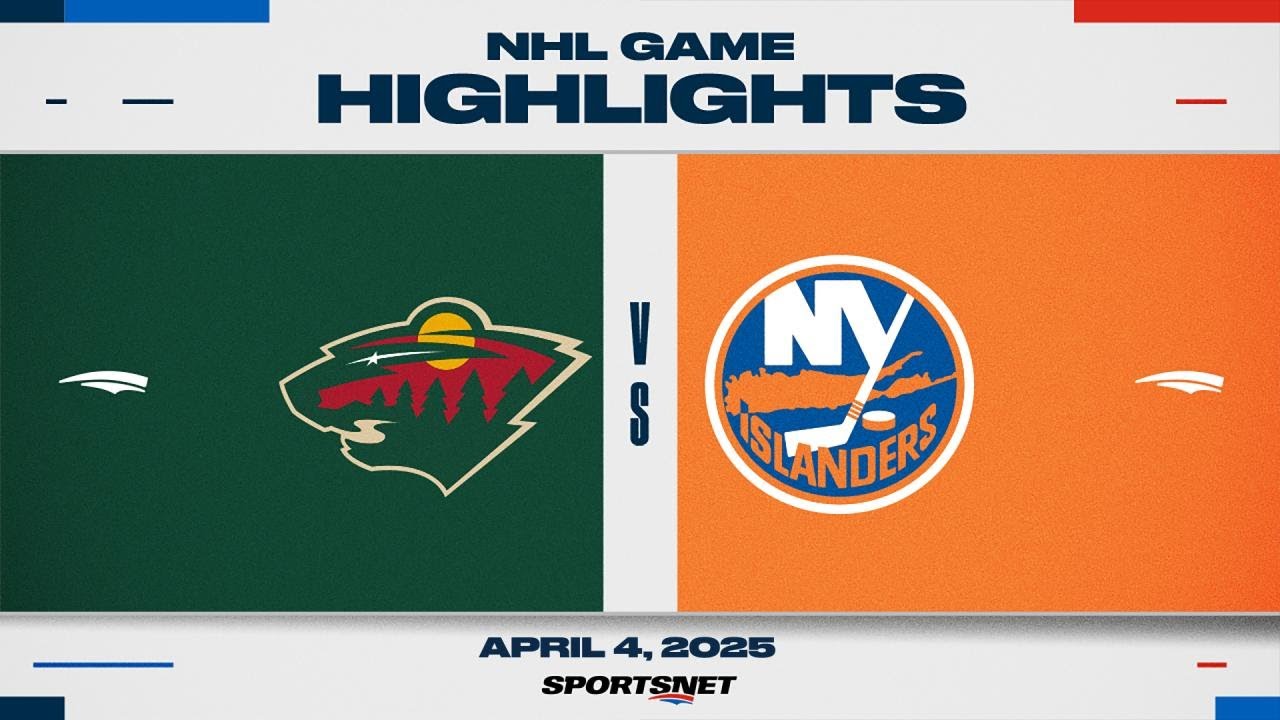 NHL Highlights | Wild vs. Islanders - April 4, 2025 - YouTube