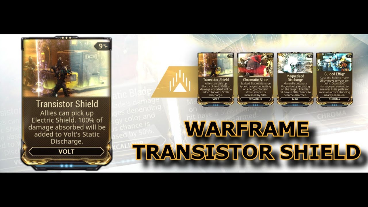 Warframe - Transistor Shield (Volt Augment) - YouTube