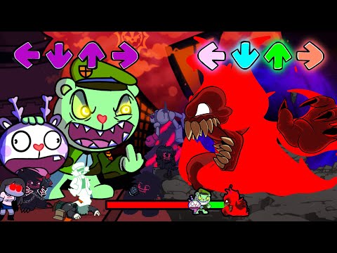 Tricky Phase 3 over BF VS Flippy Crazy | Happy Tree Friends - [FNF Mod]
