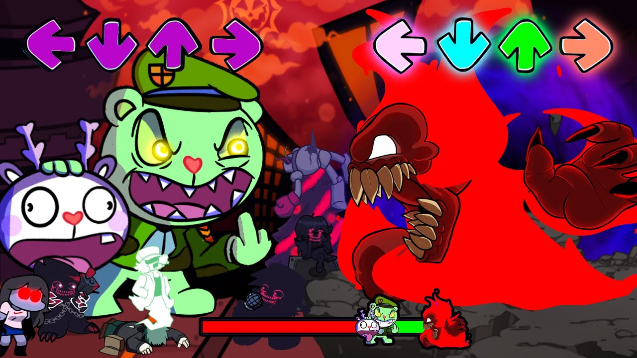 Tricky Phase 3 over BF VS Flippy Crazy | Happy Tree Friends - [FNF Mod ...
