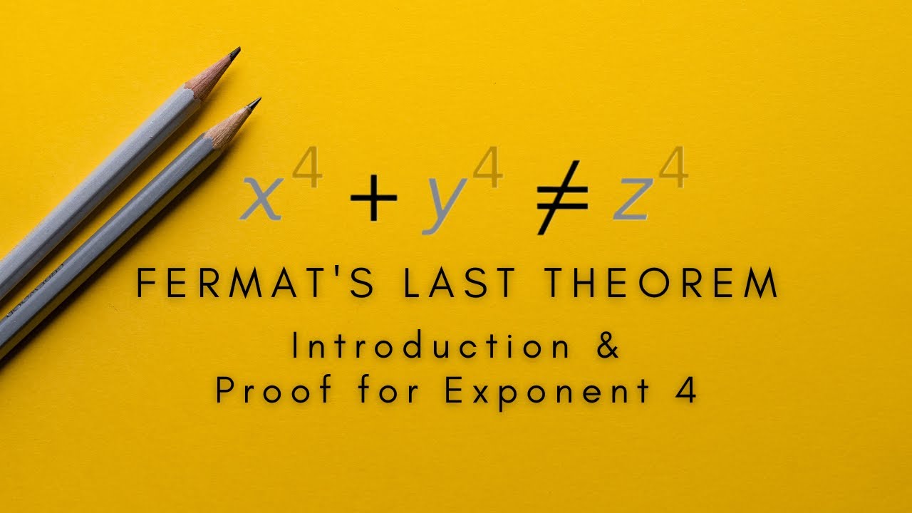 Fermat's Last Theorem: Introduction and Proof for Exponent 4! (1.1, 1) - YouTube