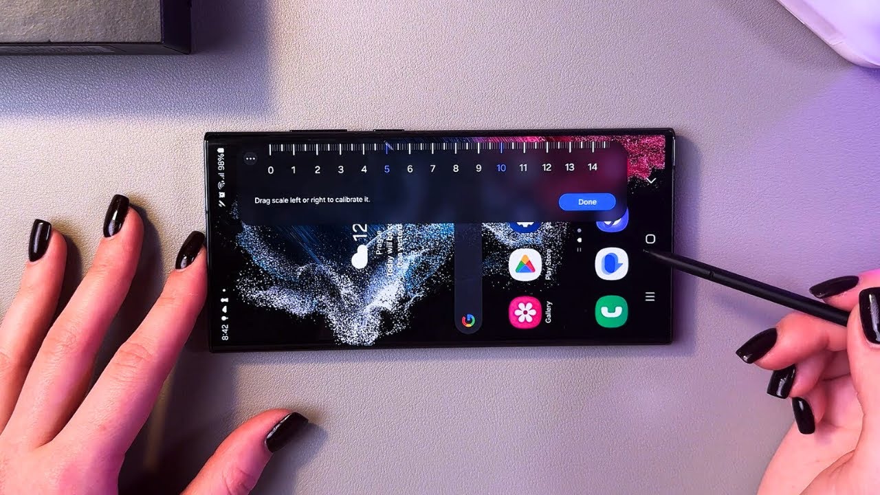 How to Utilize the Built-In Ruler on Samsung S22 Ultra - YouTube