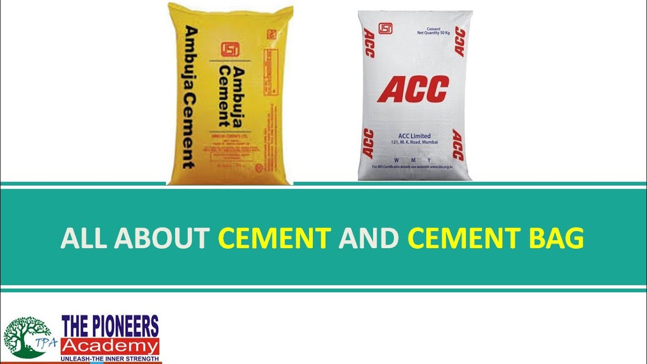 #ALL ABOUT CEMENT AND CEMENT BAG|TYPES|DIMENSION OF CEMENT BAG| - YouTube